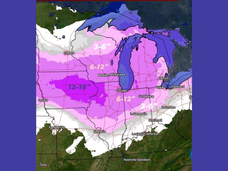 Major Winter Storm to Slam Iowa, Illinois, and Wisconsin Saturday With ...