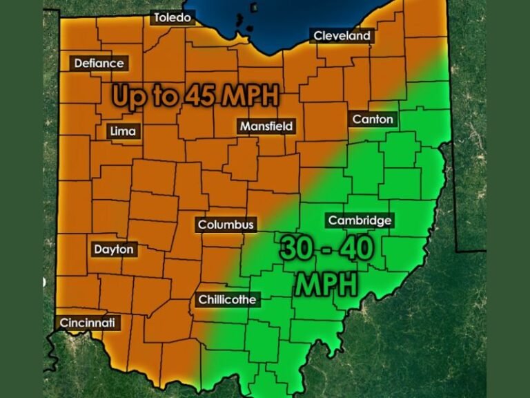 Ohio Braces for Strong Winds and Wintry Weather Tonight as Gusts Reach ...