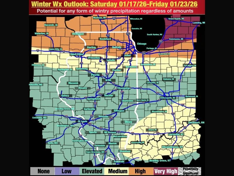 Illinois Enters a Busy Winter Pattern: Multiple Snow Chances Ahead as ...