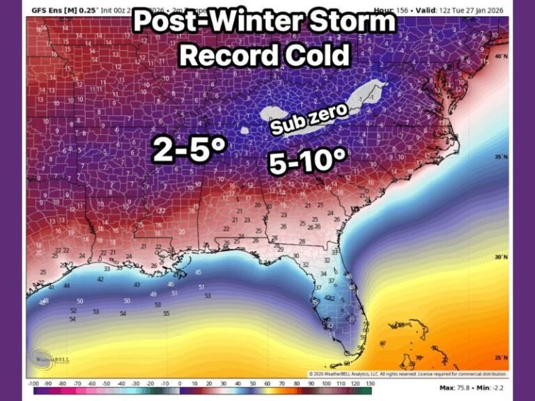 Post-Winter Storm Arctic Blast Could Drive Record-Breaking Cold Across ...