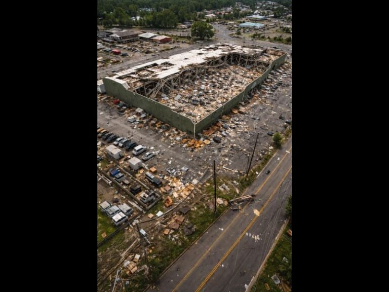 Devastating Tornado Slams Three Rivers, Michigan — Menards Roof Ripped ...